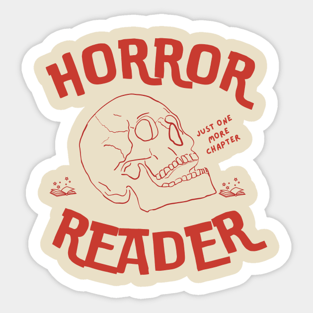 Horror Reader - Horror Reading Books - Sticker | TeePublic